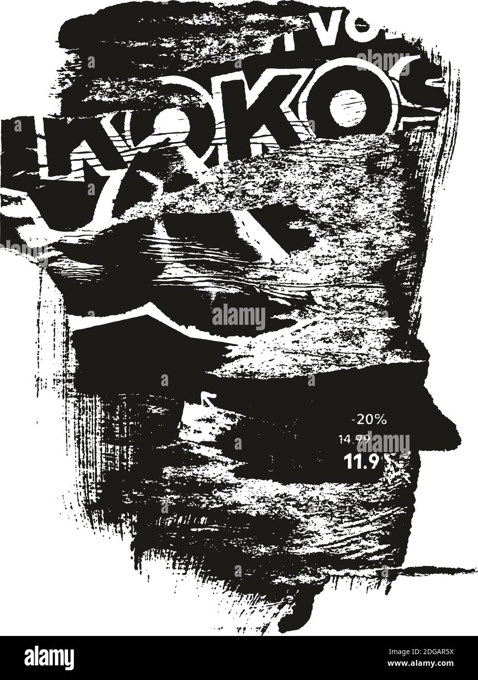 Ripped & Torn Paper Background Grunge Punk Style High Detail Abstract ...