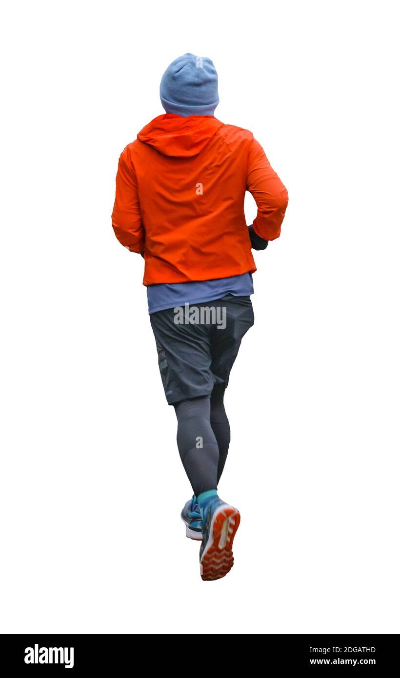 Back View Man Running Isolated Photo Stock Photo - Alamy