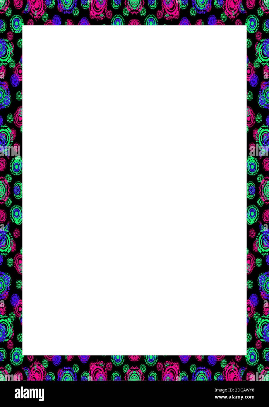 White Background with Decorated Edges Stock Photo - Alamy