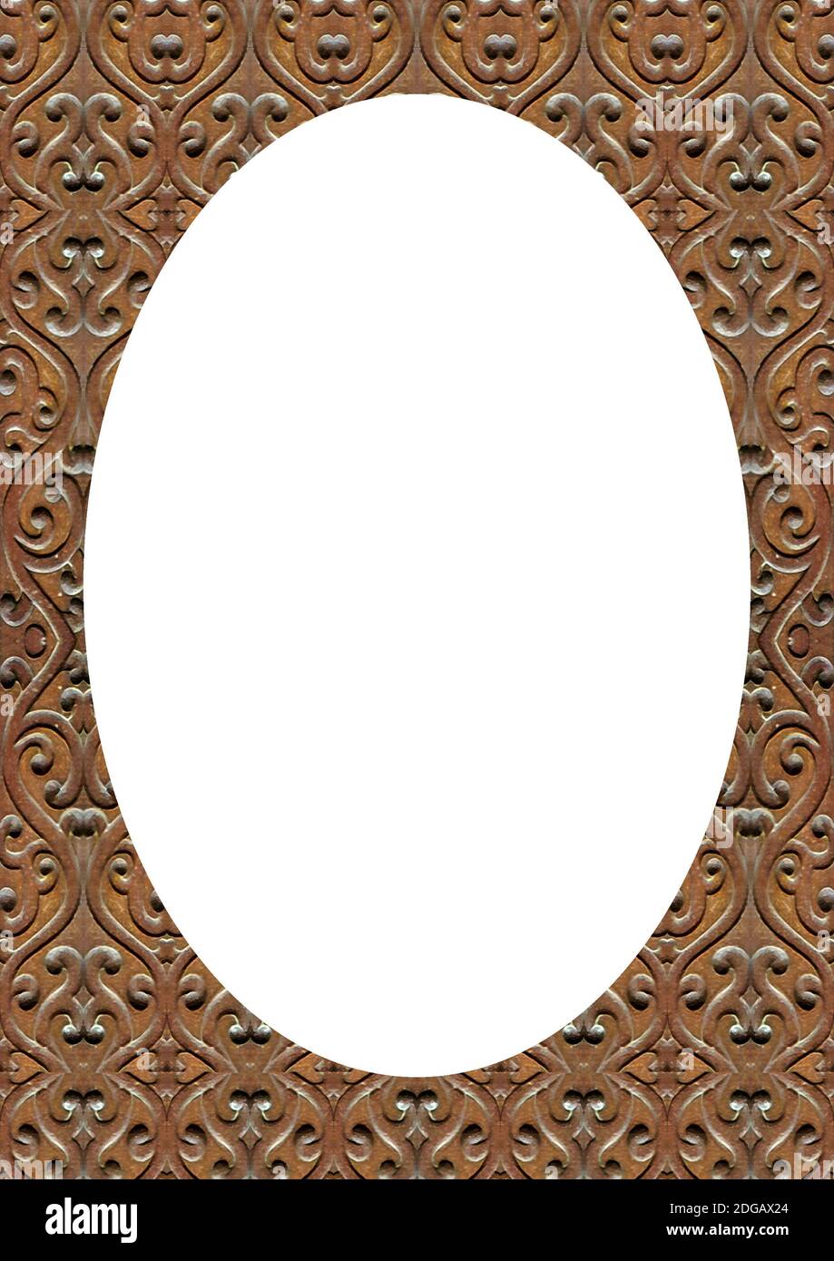 White Background With Carved Ornate Wooden Rounded Edges Stock Photo ...