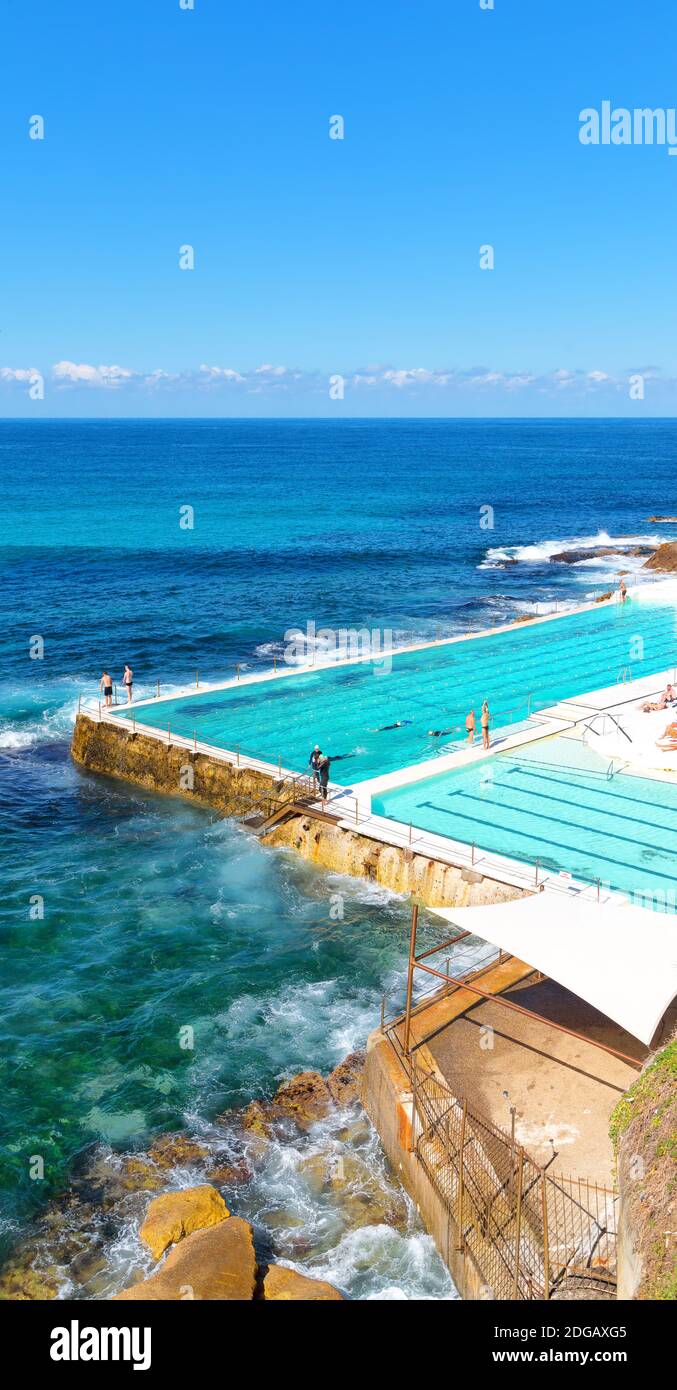 In australia beach and the resort pool near ocean Stock Photo - Alamy
