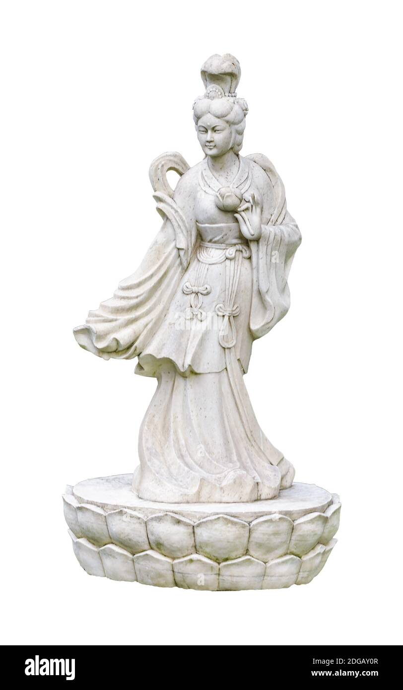 Chinese Woman Sculpture Isolated Photo Stock Photo - Alamy