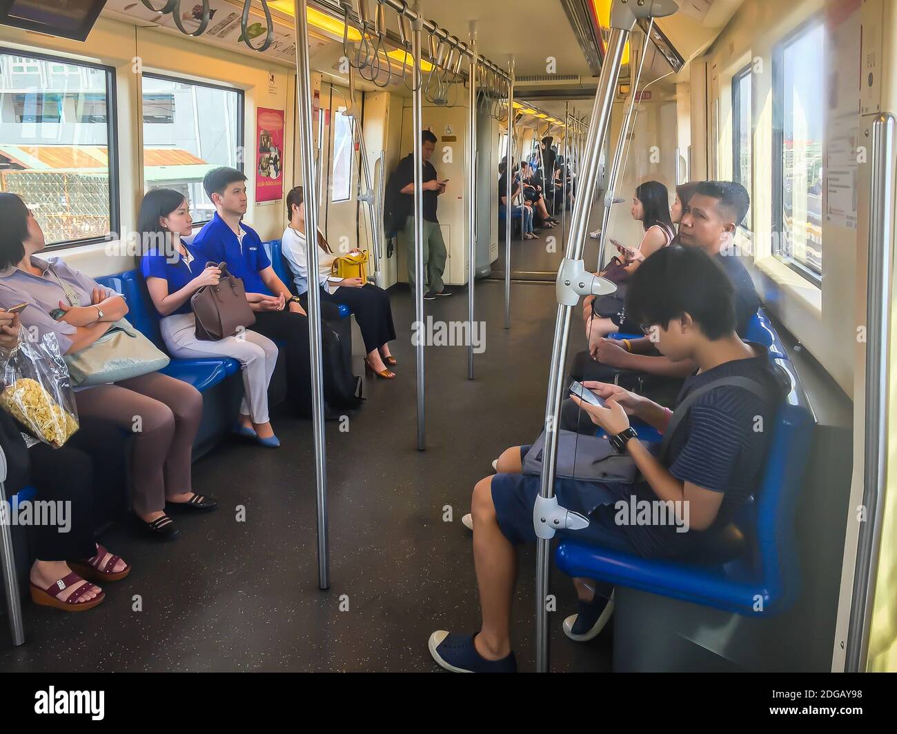 Inside bts train bangkok metro hi-res stock photography and images - Alamy