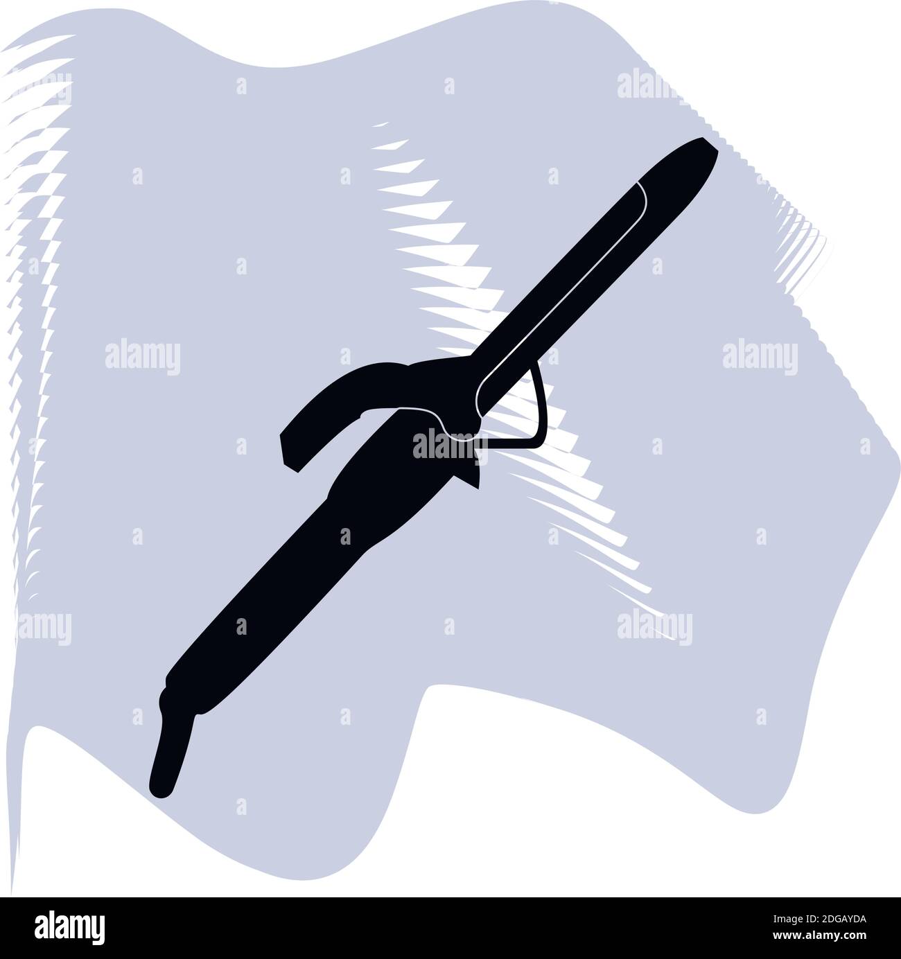 Hair iron icon black Stock Vector Images - Alamy