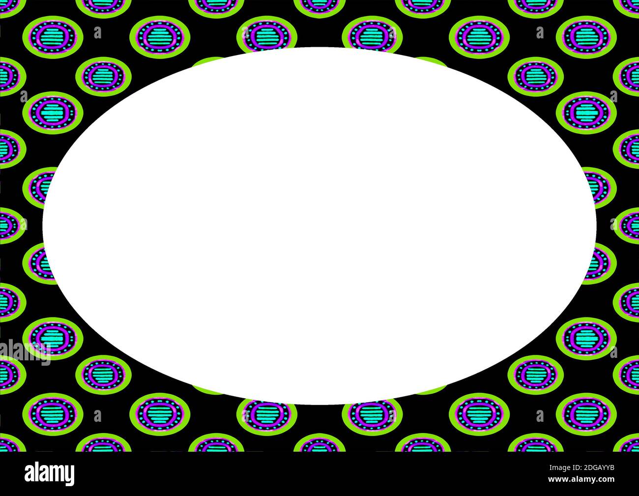 Blank Landscape Frame With Patterned Design Rounded Borders Stock Photo ...