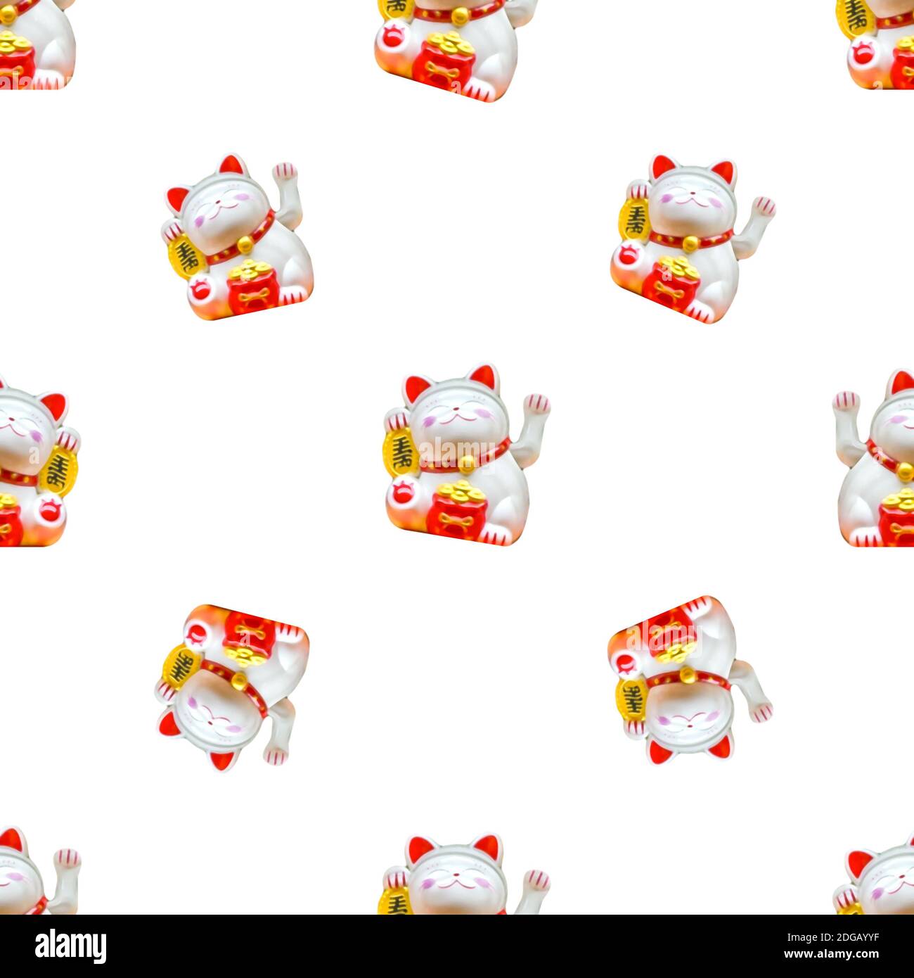 Maneki Neko Seamless Pattern Stock Photo - Alamy