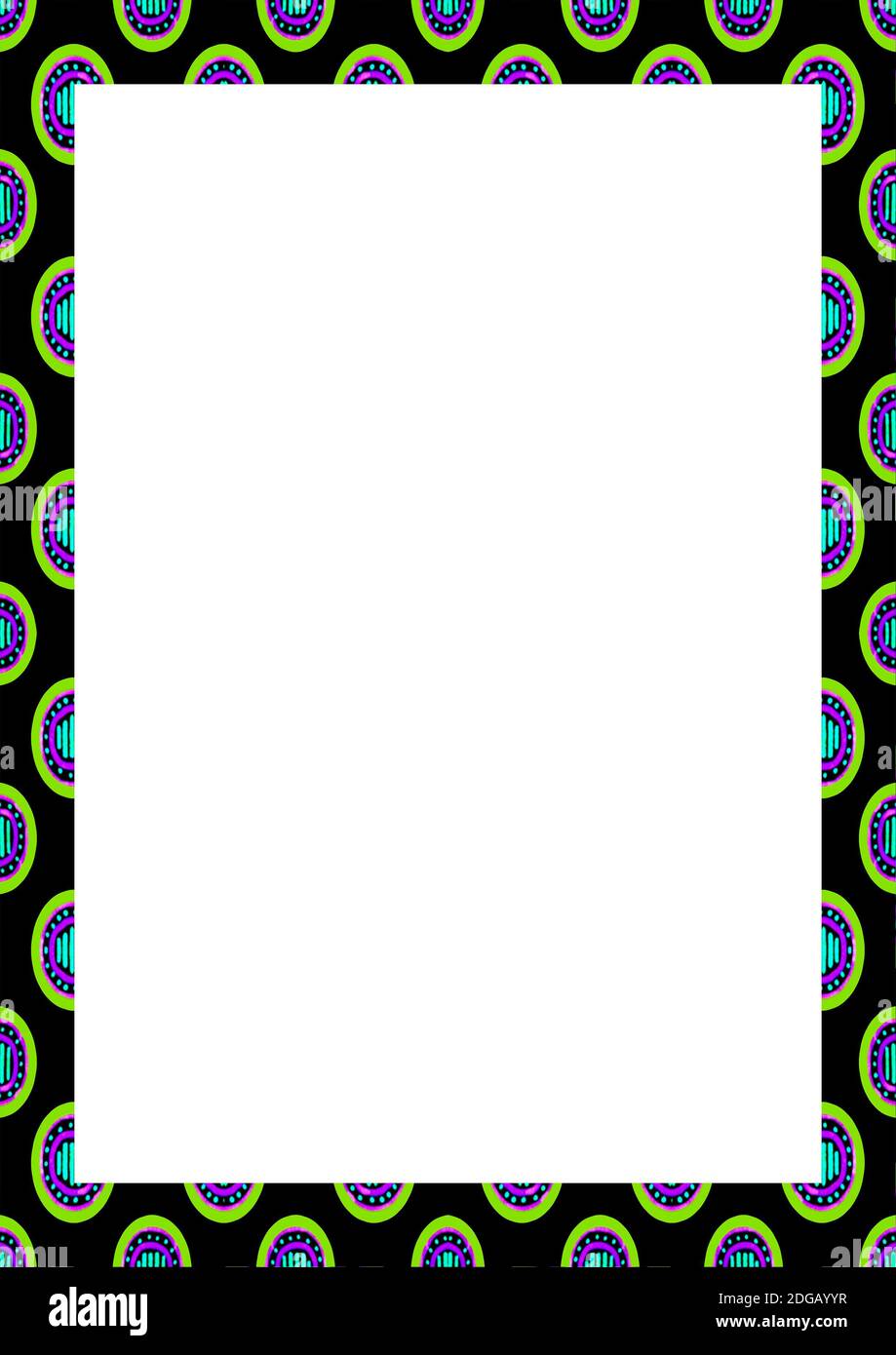 Blank Frame With Patterned Design Borders Stock Photo - Alamy