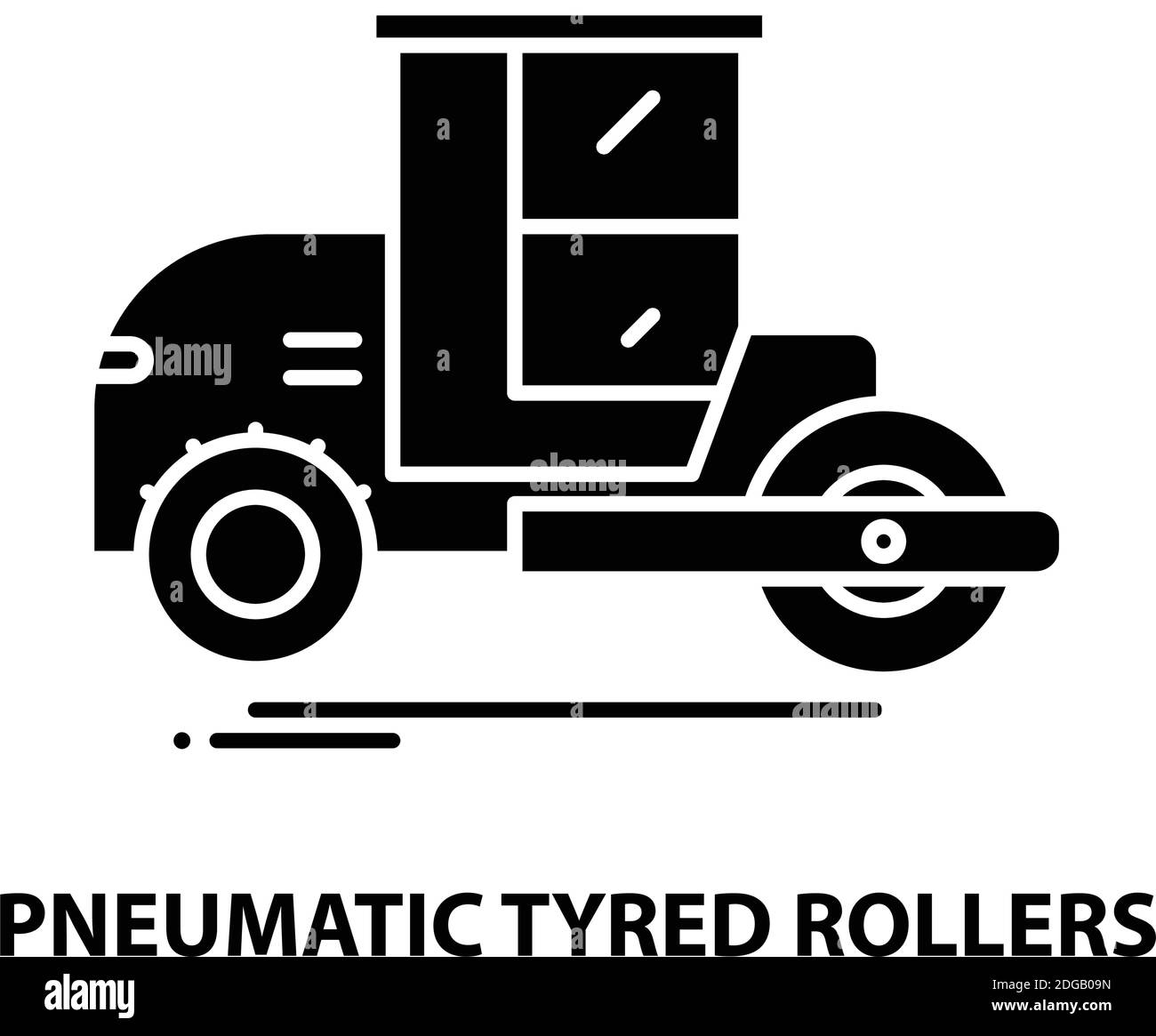 Pneumatic tire compactor Stock Vector Images - Alamy
