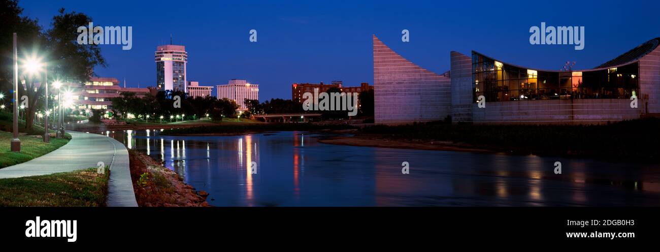 Downtown Wichita Kansas At Night