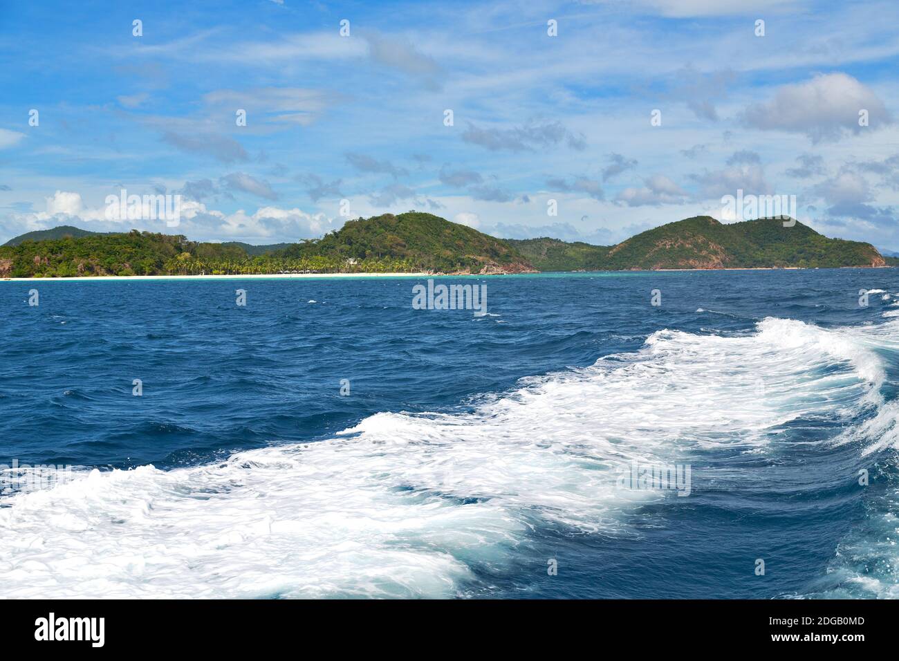 A view from boat and the pacific ocean Stock Photo - Alamy