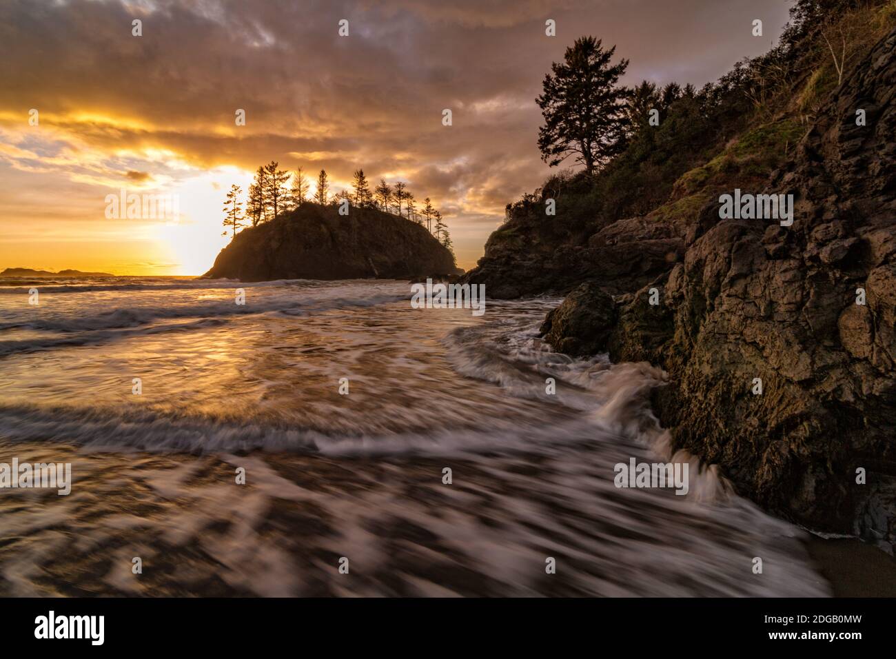 Rocky Beach Landscape at Sunset, Trinidad, California Stock Photo - Alamy