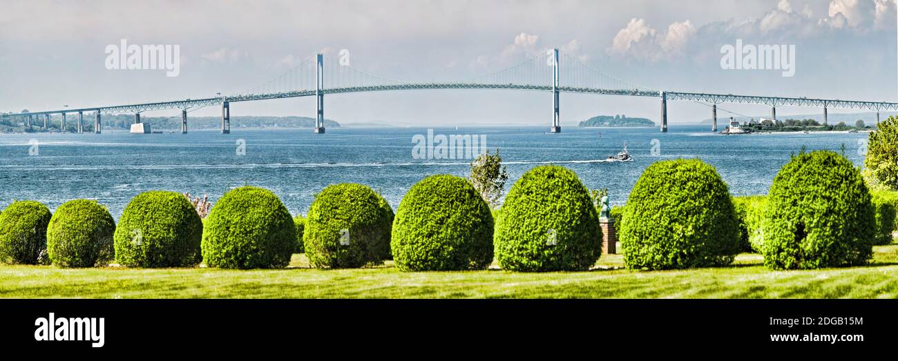 Plants in a park, Fort Adams State Park, Newport Harbor, Claiborne Pell ...