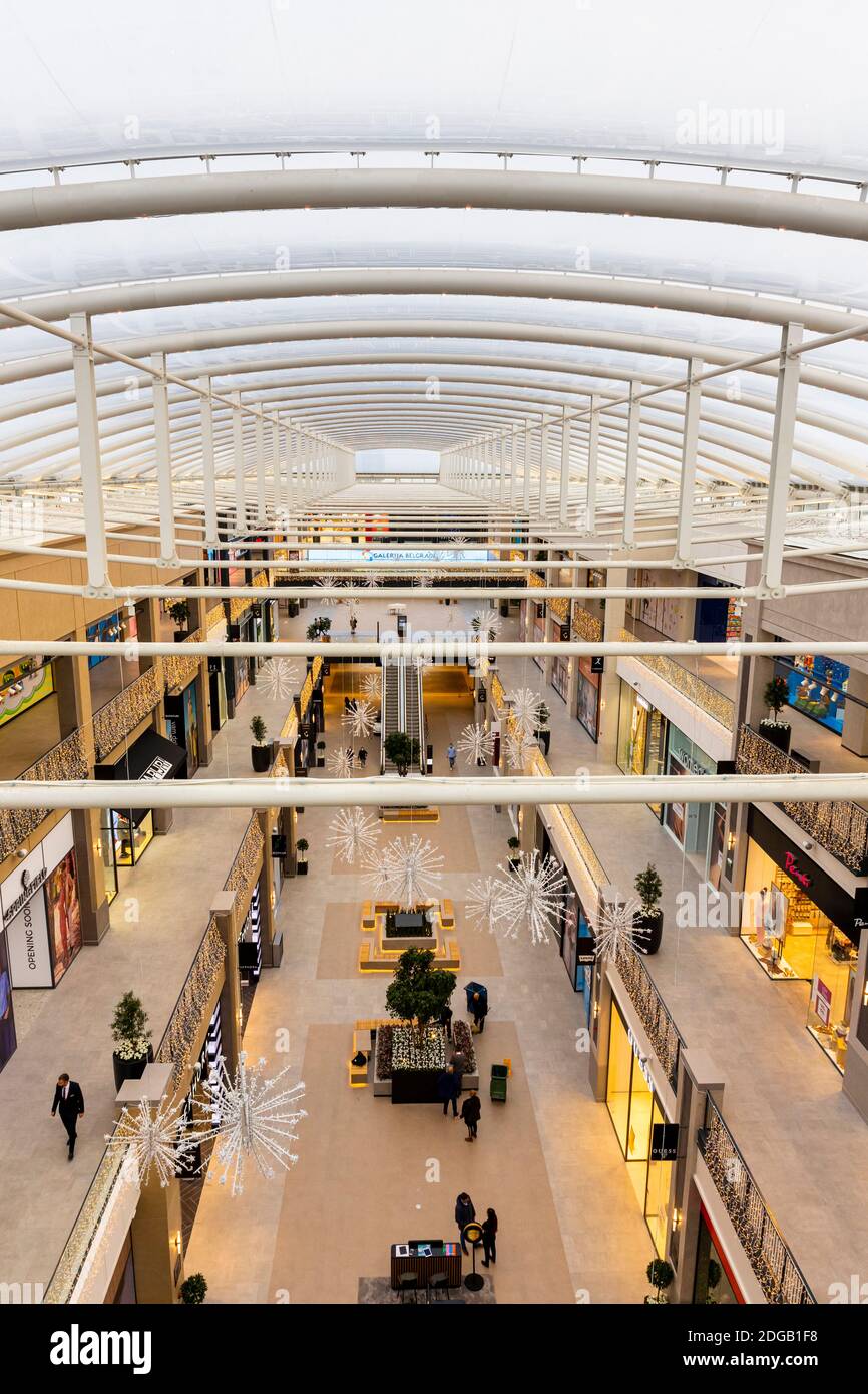 BELGRADE, Serbia - November 23, 2020: Inside of Shopping mall named ...