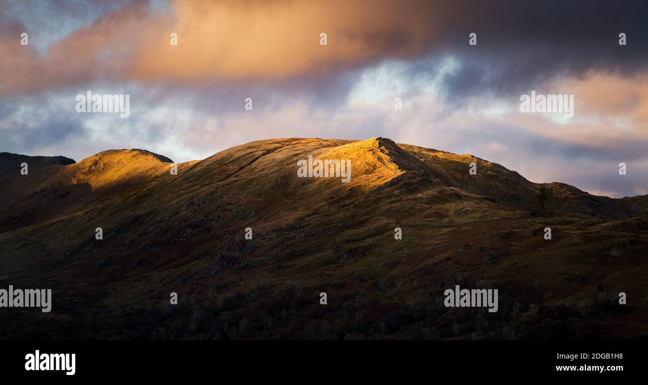 Red Screes In Sunset From Todd Crag in the Lake District national park ...