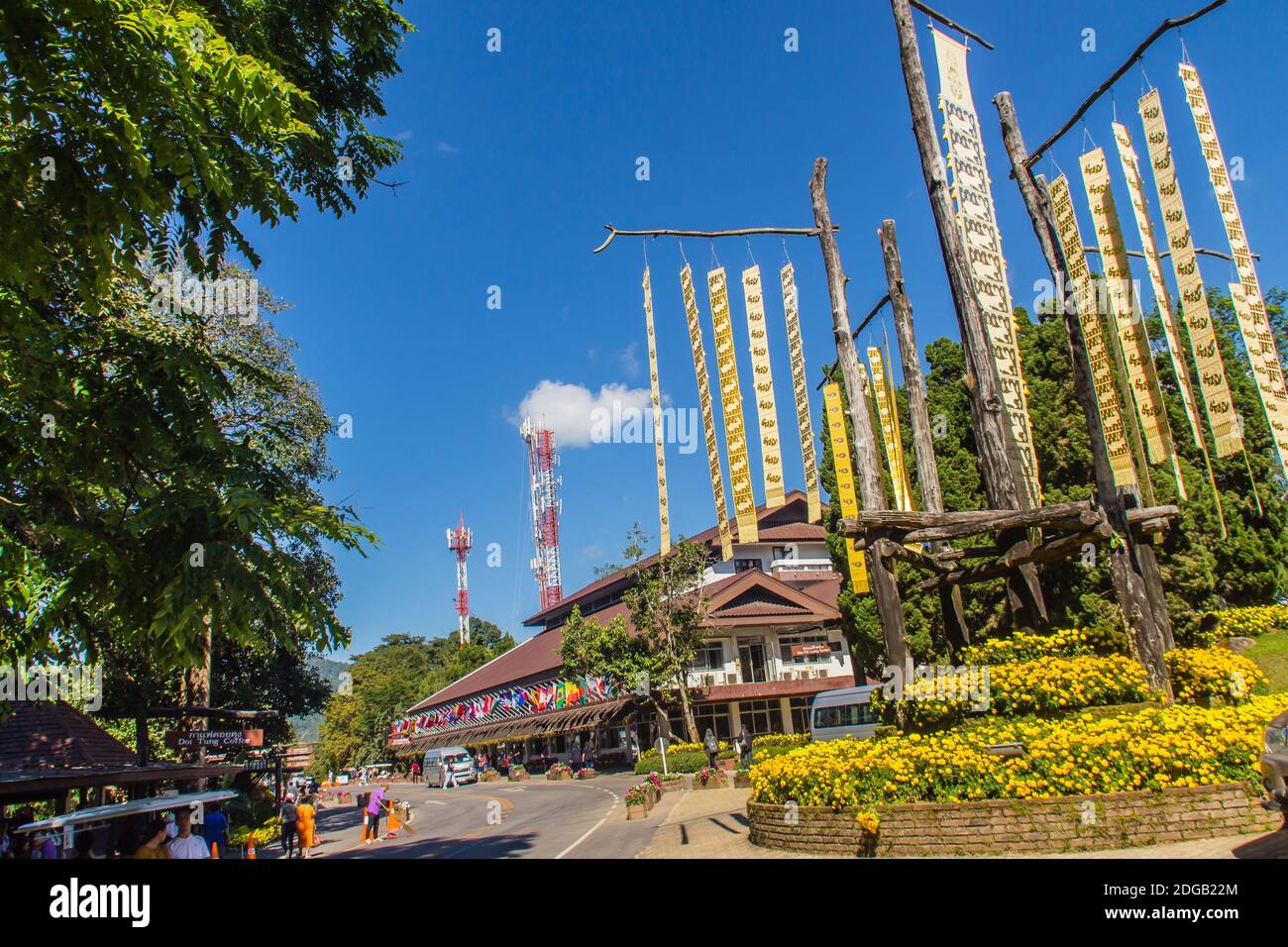 Chiang Rai, Thailand - November 18, 2017: Tourist visited The Doi Tung ...