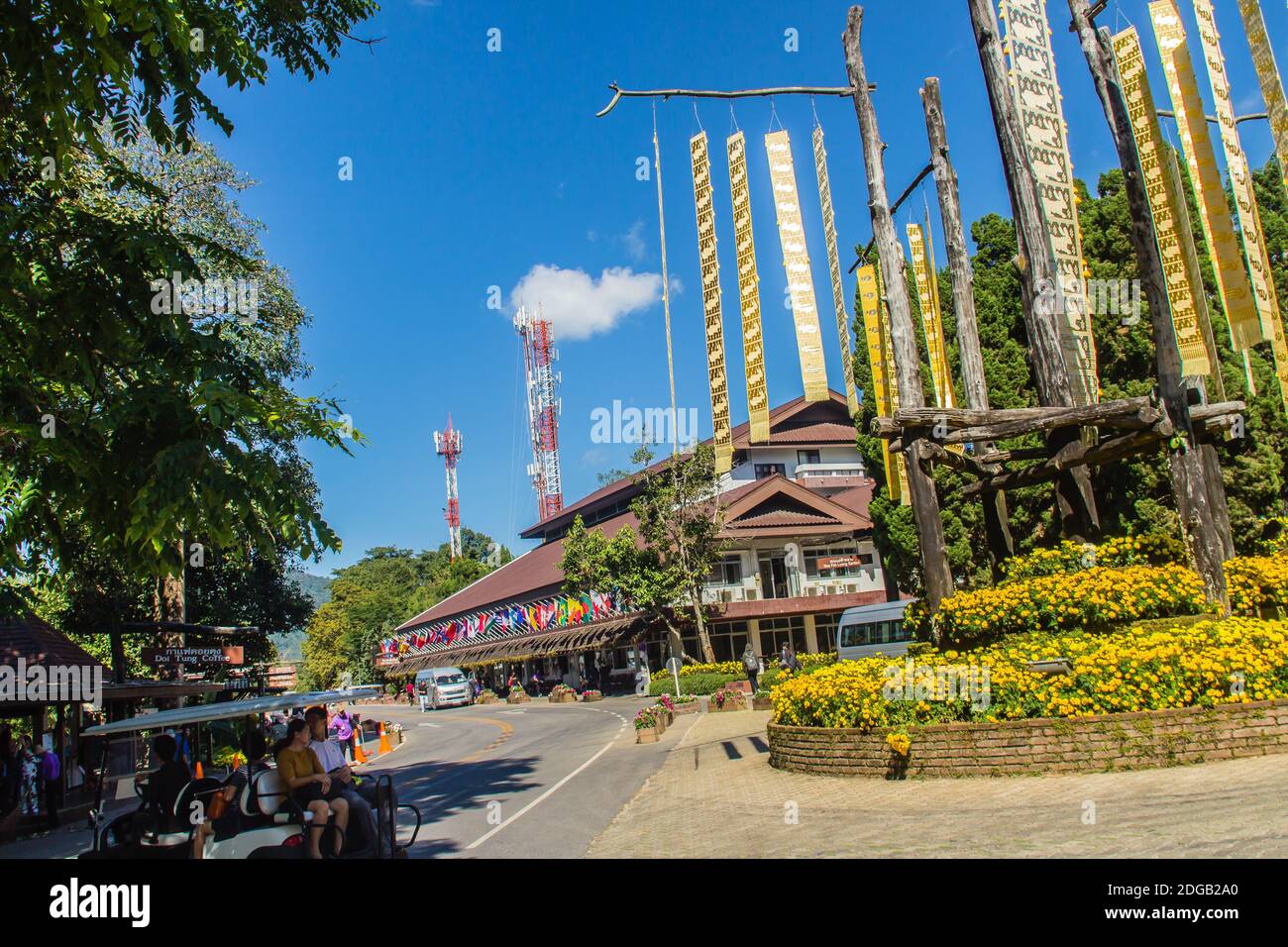 Chiang Rai, Thailand - November 18, 2017: Tourist visited The Doi Tung ...