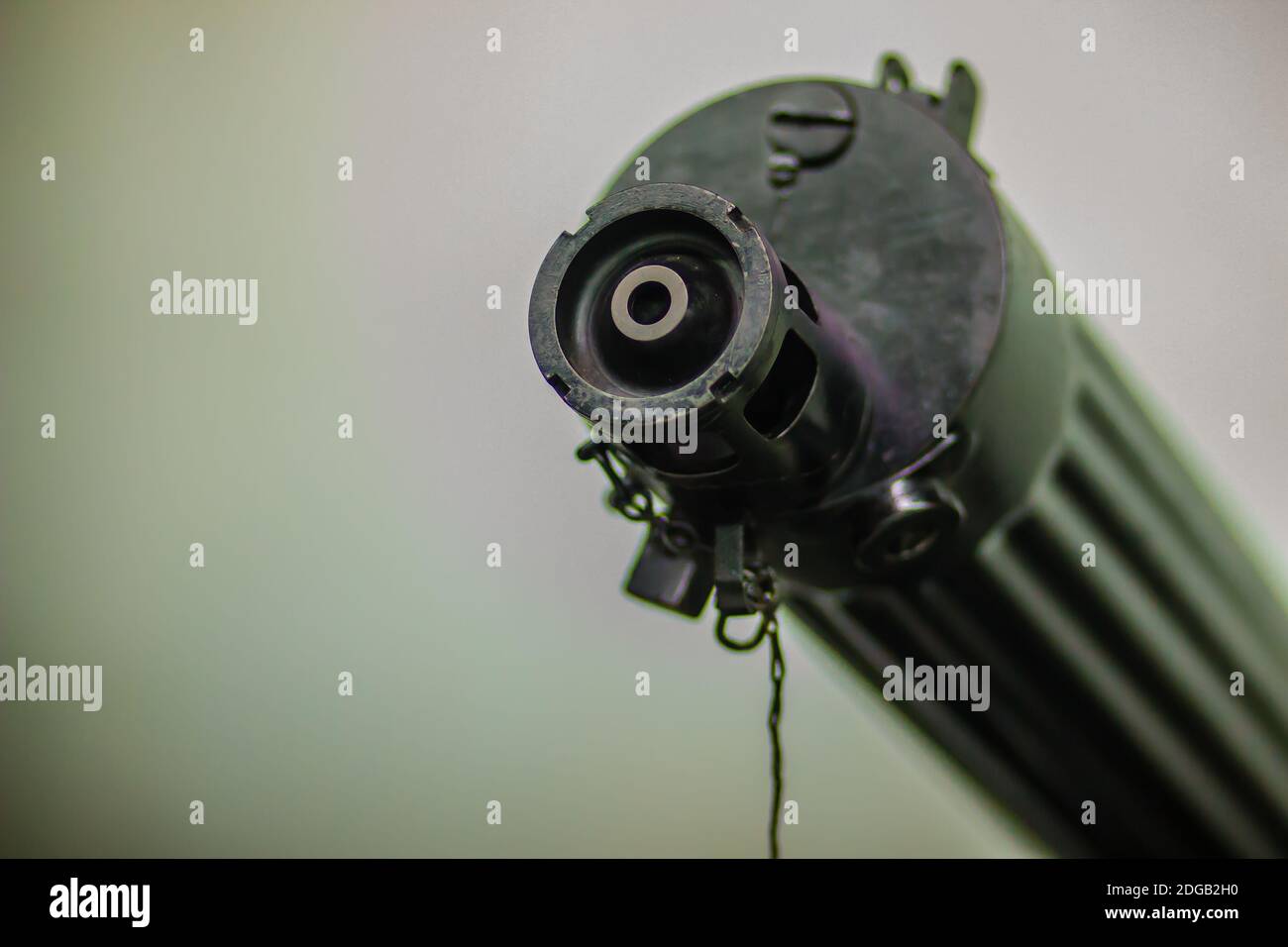 Old Gatling gun, one of the best-known early rapid-fire spring loaded ...