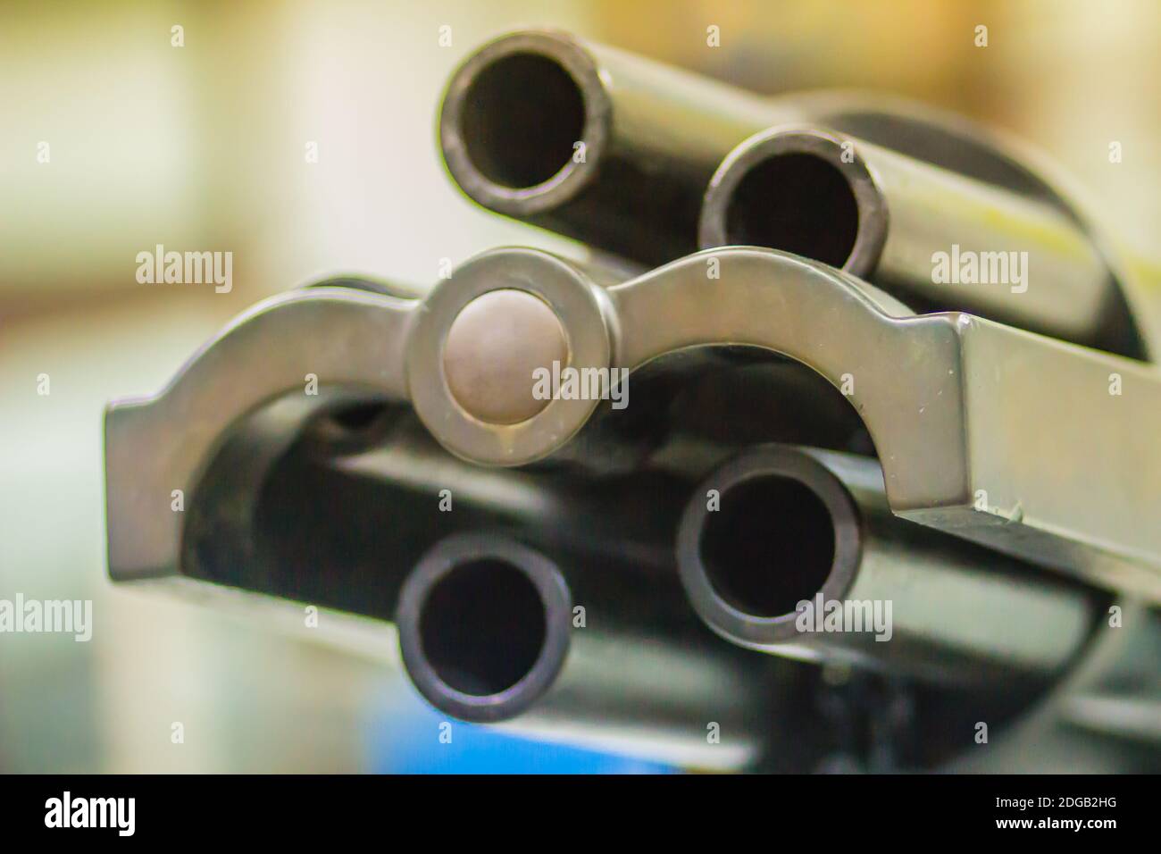 Old Gatling gun, one of the best-known early rapid-fire spring loaded ...