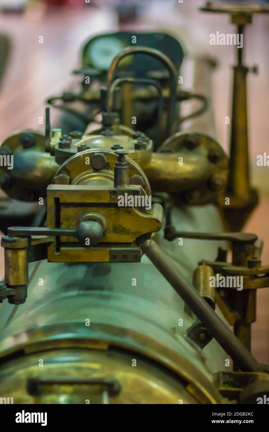 Old torpedo launcher tube from a warship. Submarine torpedo tubes are ...