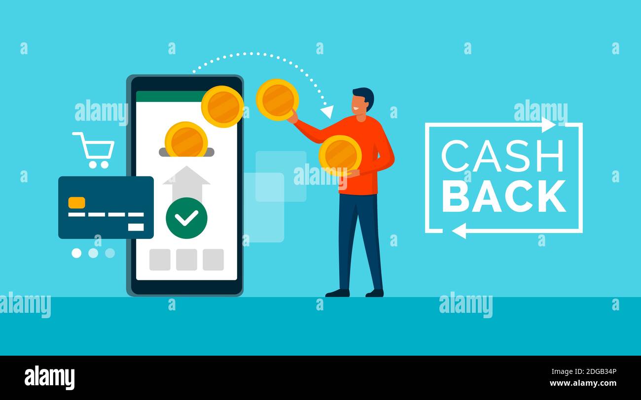 Receiving cashback Stock Vector Images - Alamy