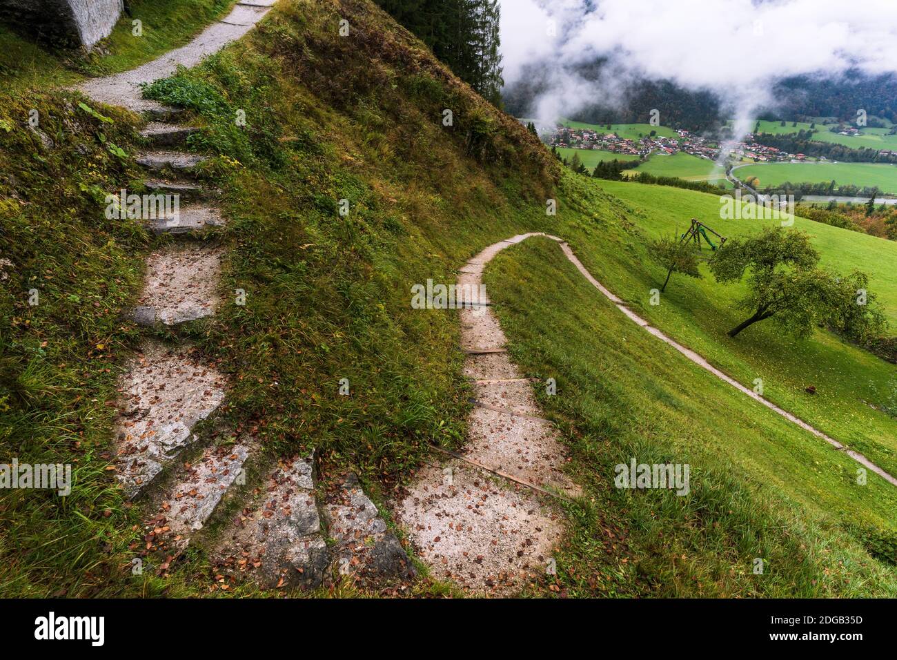 valley and stairs, wideangle Stock Photo - Alamy
