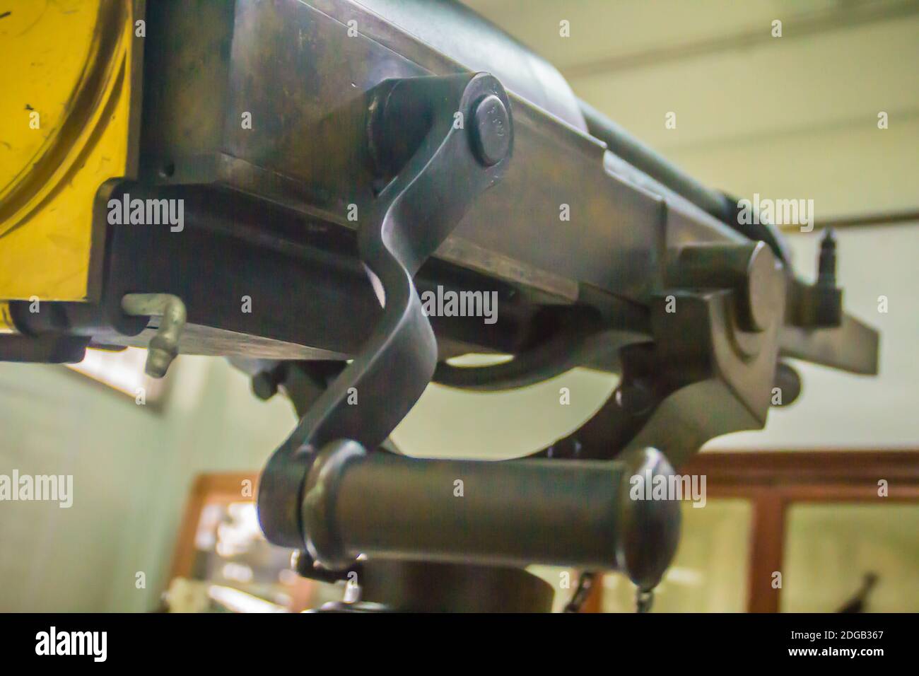 Old Gatling gun, one of the best-known early rapid-fire spring loaded ...