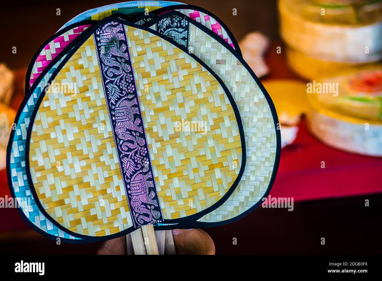 Woven bamboo fan hi-res stock photography and images - Alamy