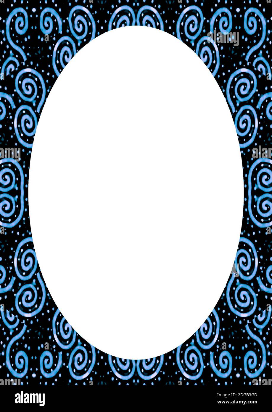 White Background with Decorated Design Rounded Borders Stock Photo - Alamy