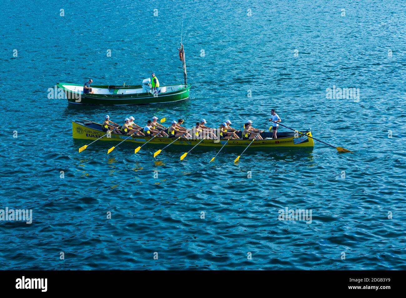 TRAINERA, traditional boat of the Cantabrian sea coast at the southern ...