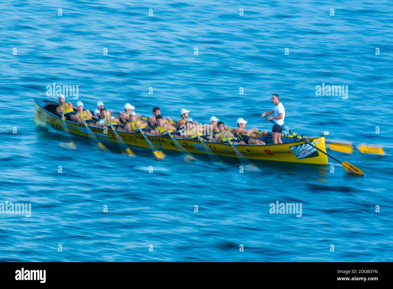 TRAINERA, traditional boat of the Cantabrian sea coast at the southern ...