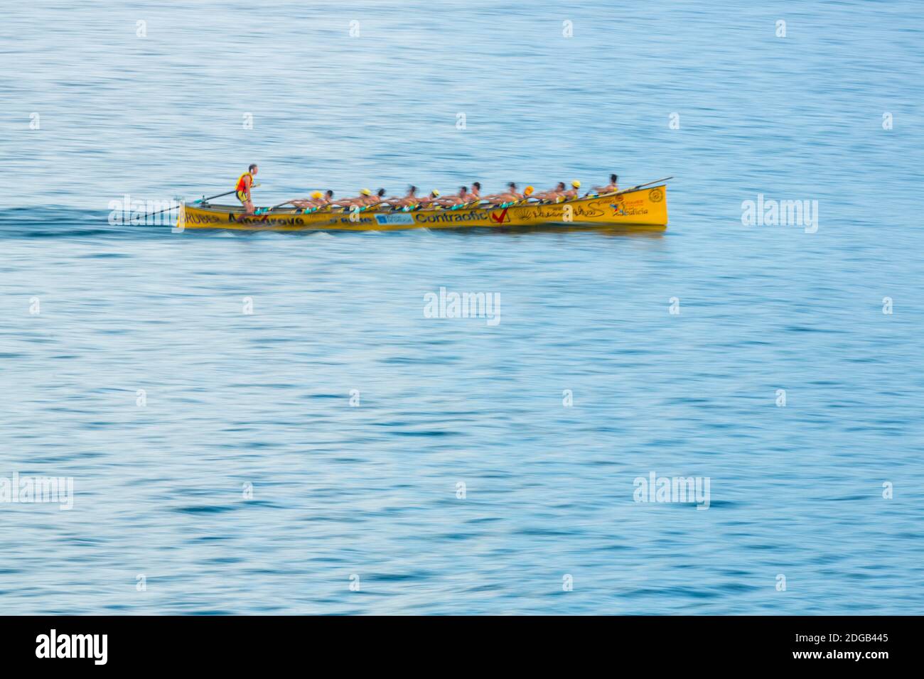 TRAINERA, traditional boat of the Cantabrian sea coast at the southern ...