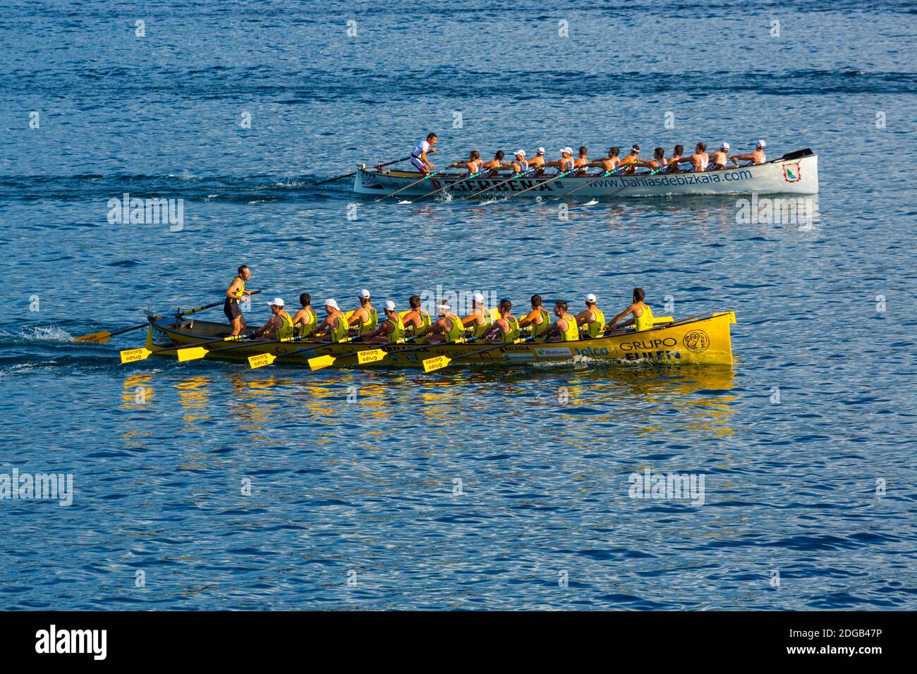 TRAINERA, traditional boat of the Cantabrian sea coast at the southern ...
