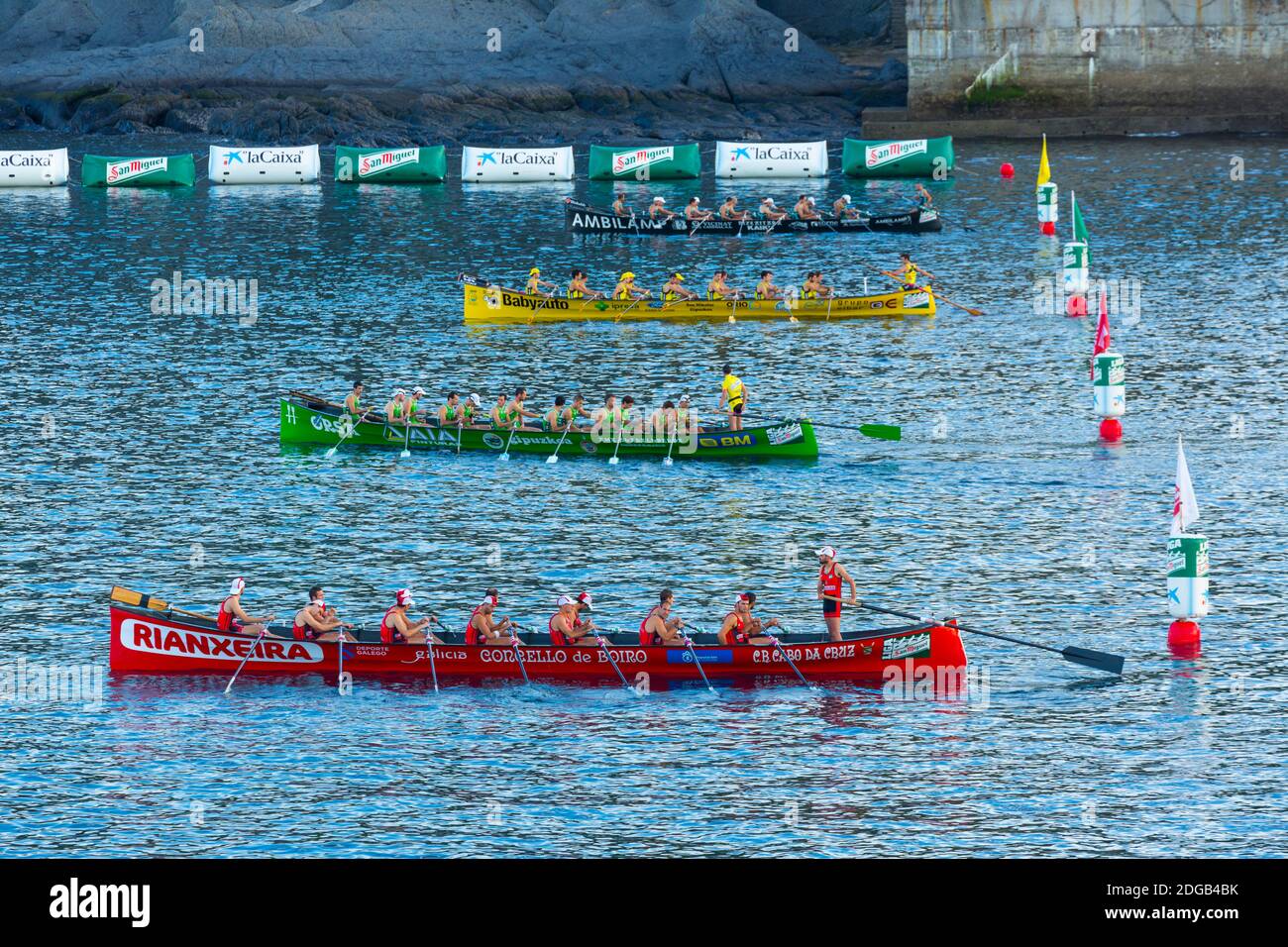 TRAINERA, traditional boat of the Cantabrian sea coast at the southern ...