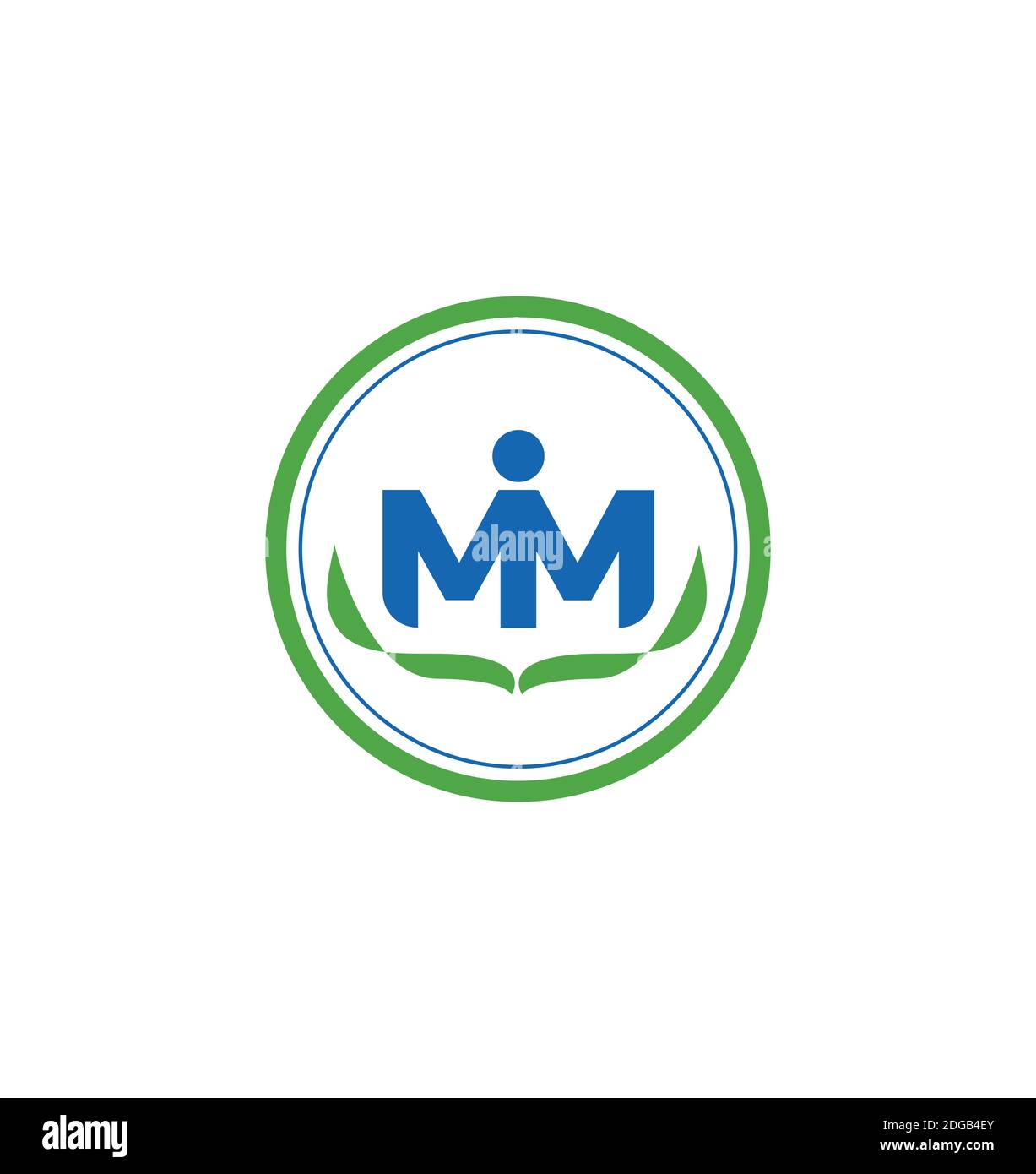 MIM blue letters in a green circle logo. MIm logo Stock Vector Image ...