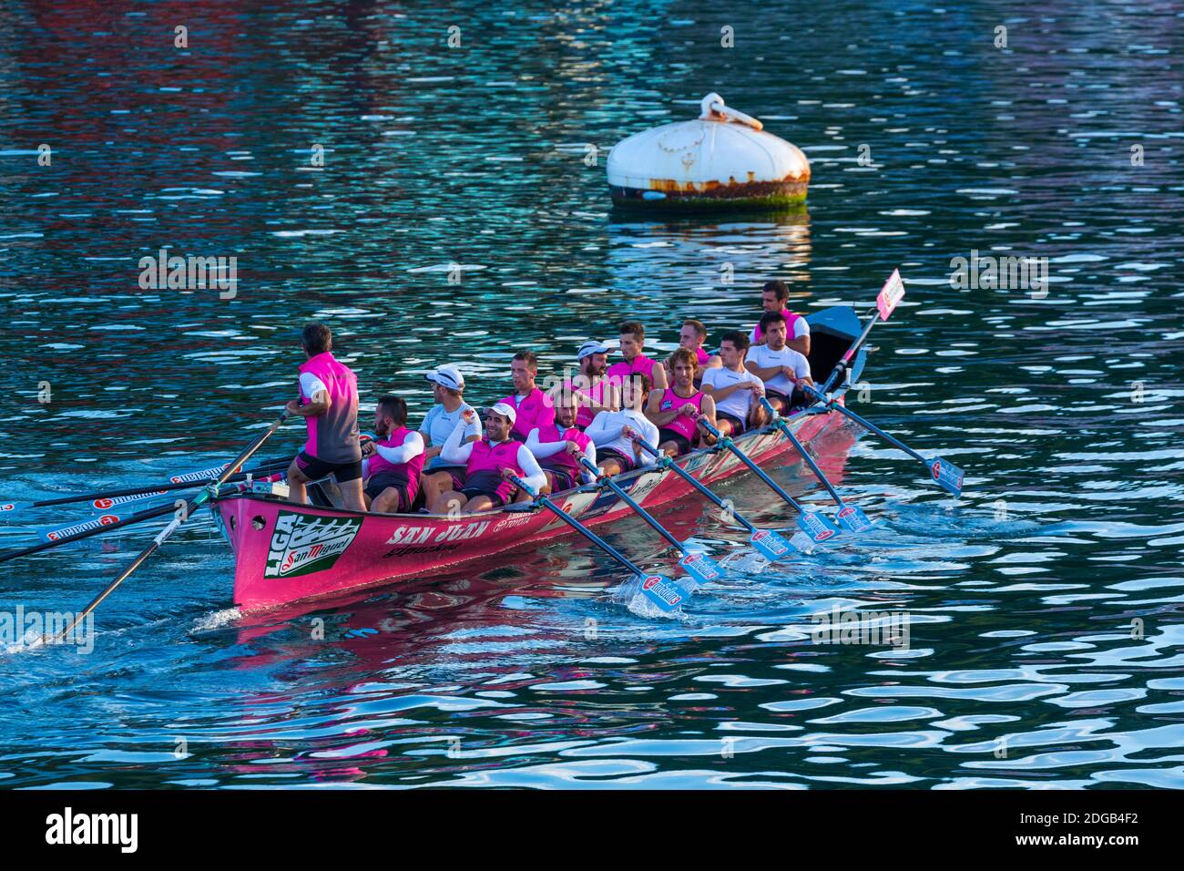 TRAINERA, traditional boat of the Cantabrian sea coast at the southern ...