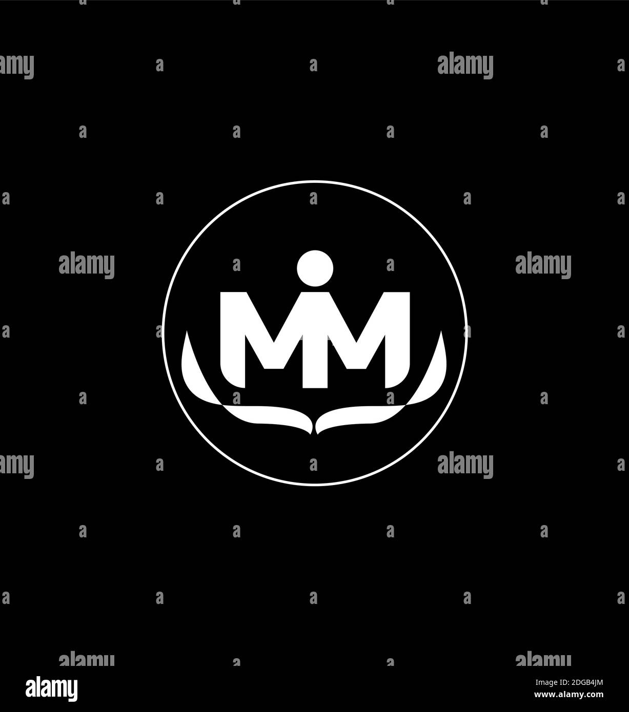 MIM letter symbol in a circle Stock Vector Image & Art - Alamy