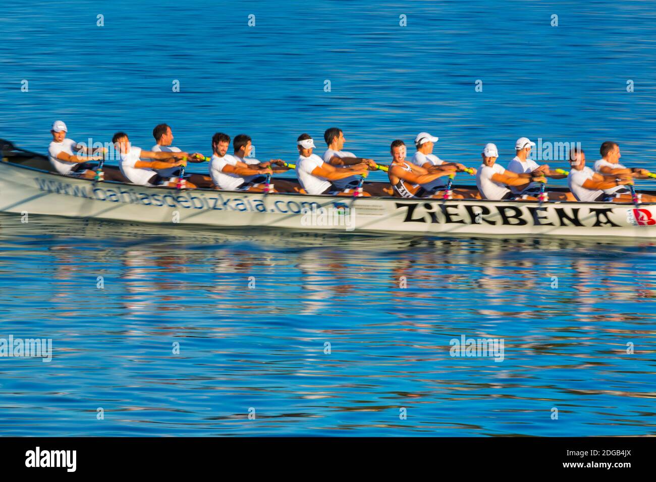 TRAINERA, traditional boat of the Cantabrian sea coast at the southern ...