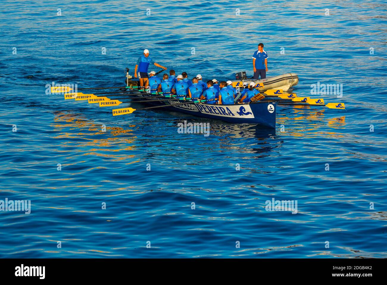 TRAINERA, traditional boat of the Cantabrian sea coast at the southern ...