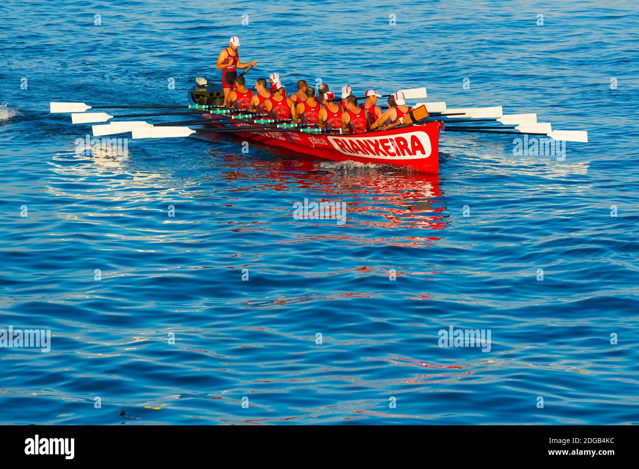 TRAINERA, traditional boat of the Cantabrian sea coast at the southern ...