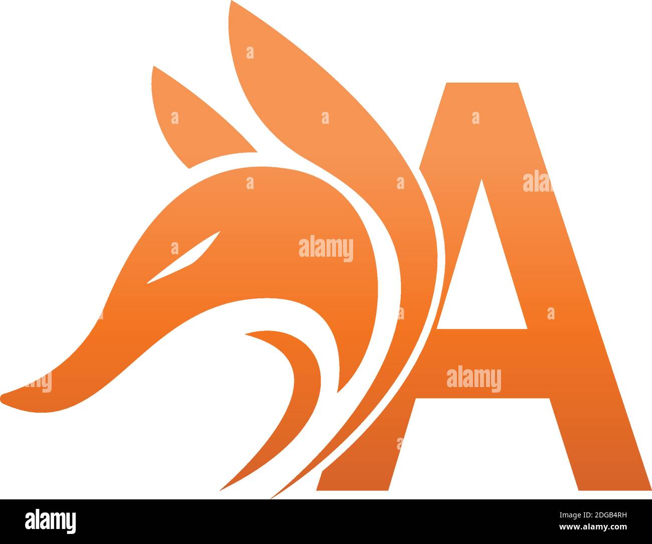 Fox head icon combination with letter A logo icon design vector Stock ...