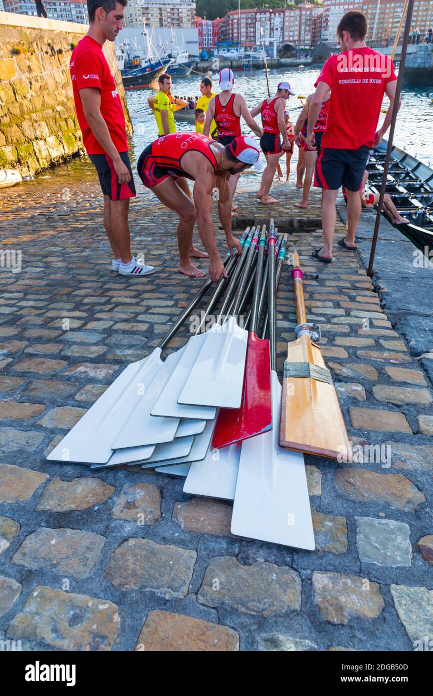 TRAINERA, traditional boat of the Cantabrian sea coast at the southern ...