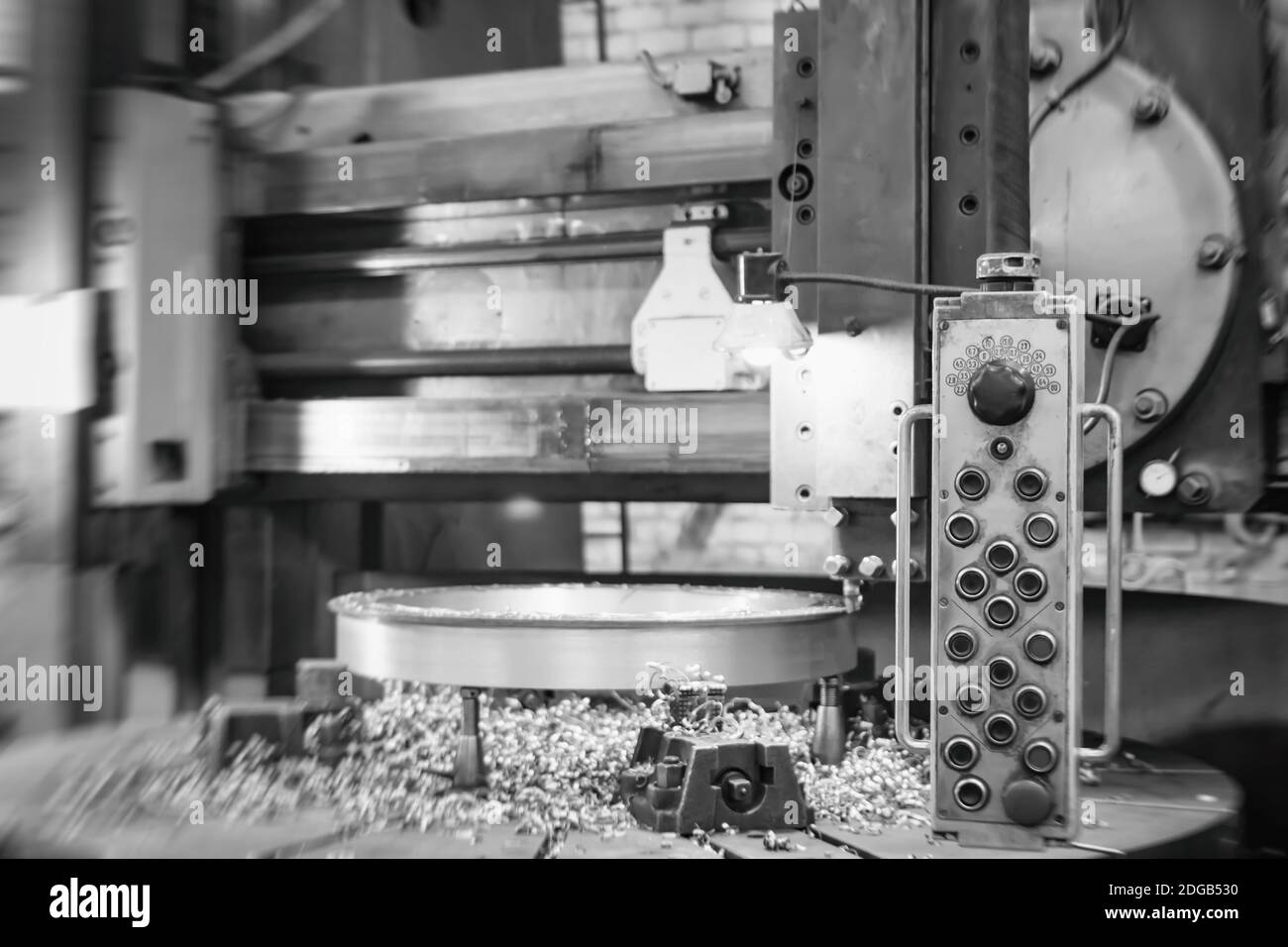 Old milling machine with remote control Stock Photo - Alamy