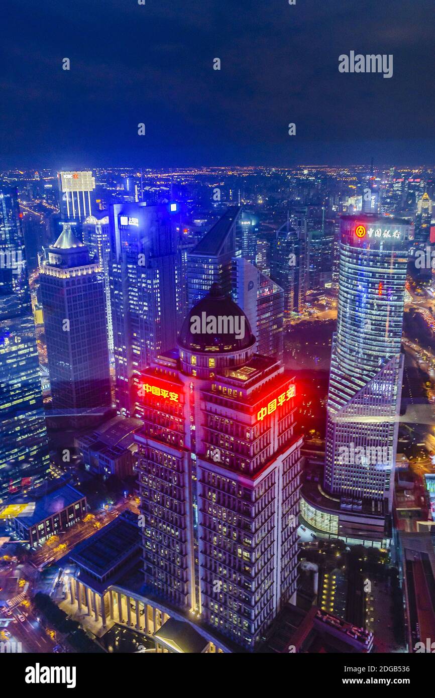 Lujiazui District Aerial View, Shanghai, China Stock Photo - Alamy