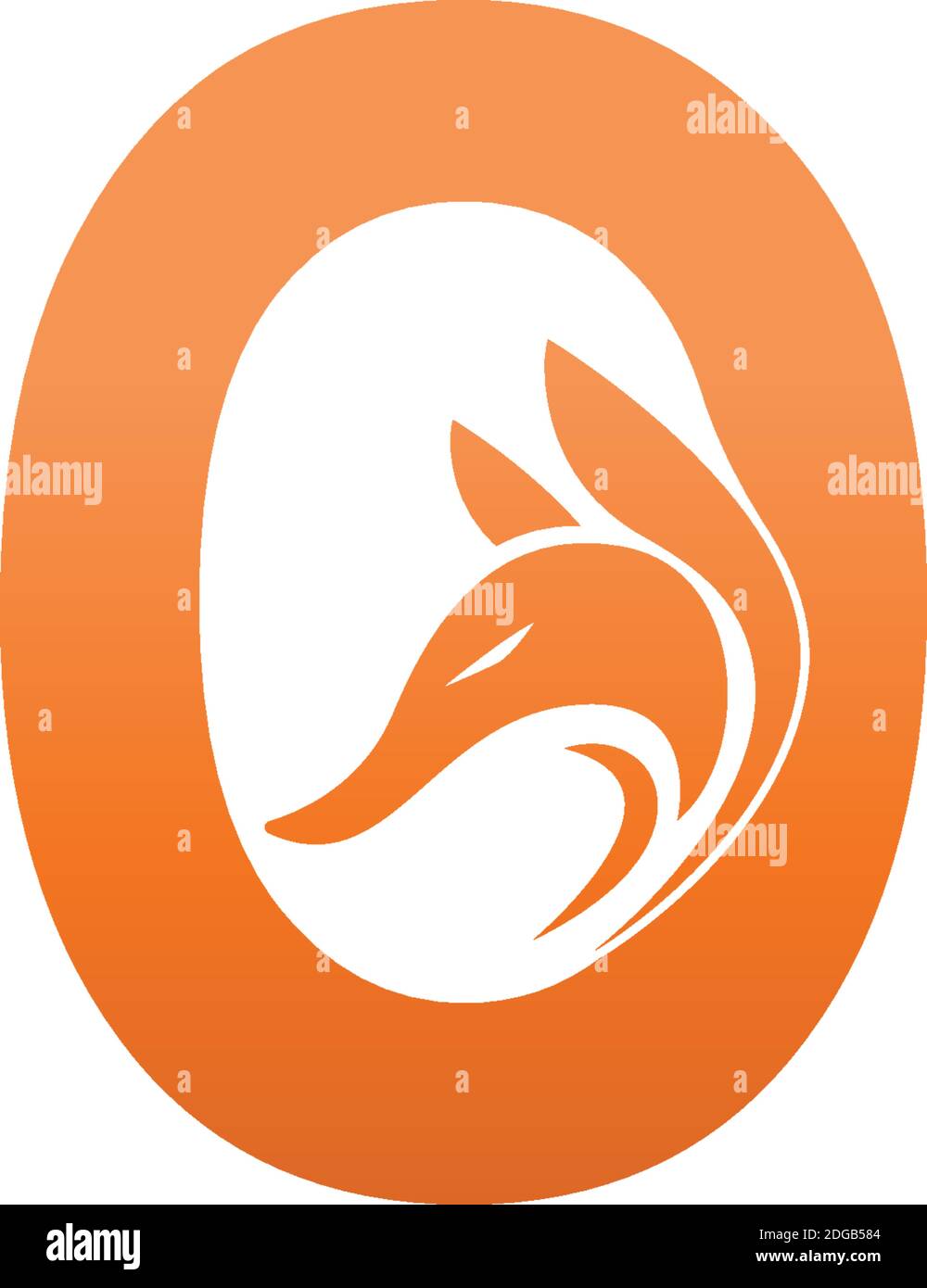 Fox head icon combination with letter O logo icon design vector Stock ...