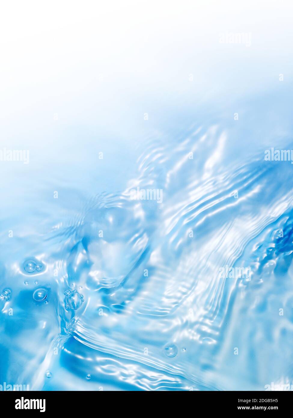 Painterly, tranquil, and meditative blue flowing water background fade ...