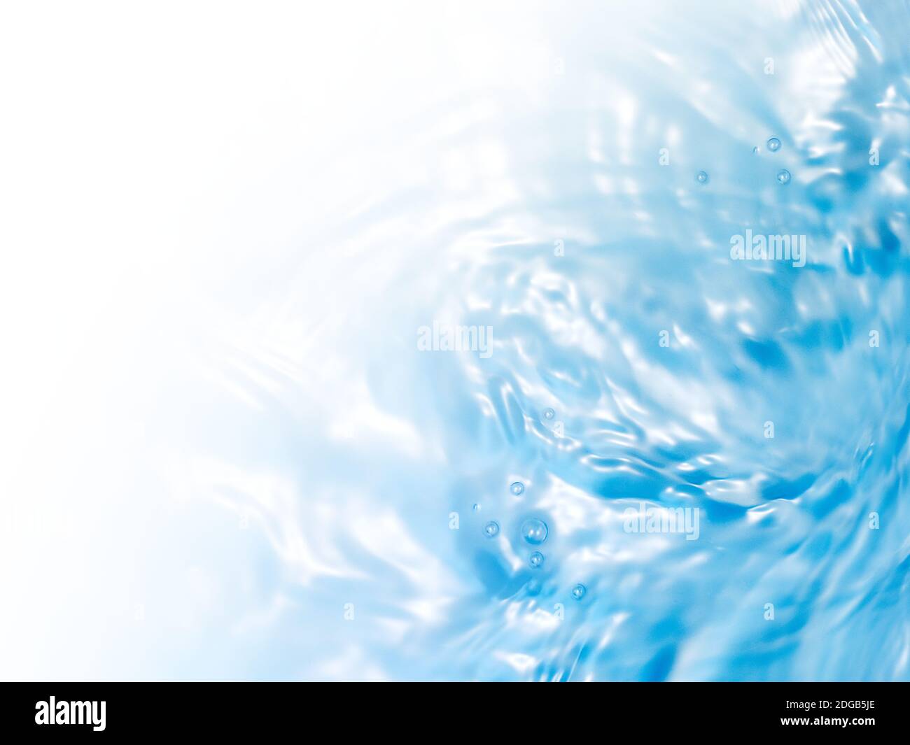 Painterly, tranquil, and meditative blue flowing water background fade ...