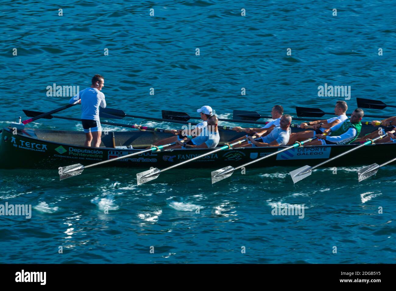 TRAINERA, traditional boat of the Cantabrian sea coast at the southern ...