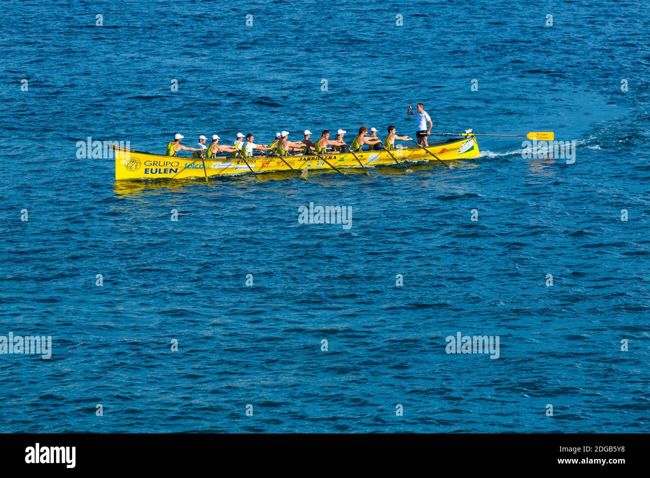 TRAINERA, traditional boat of the Cantabrian sea coast at the southern ...