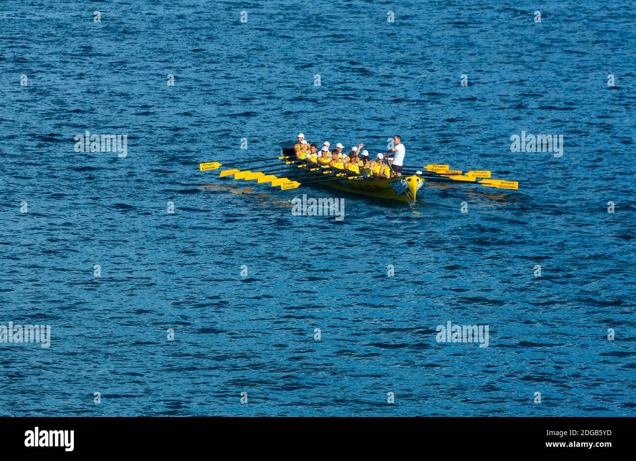 TRAINERA, traditional boat of the Cantabrian sea coast at the southern ...