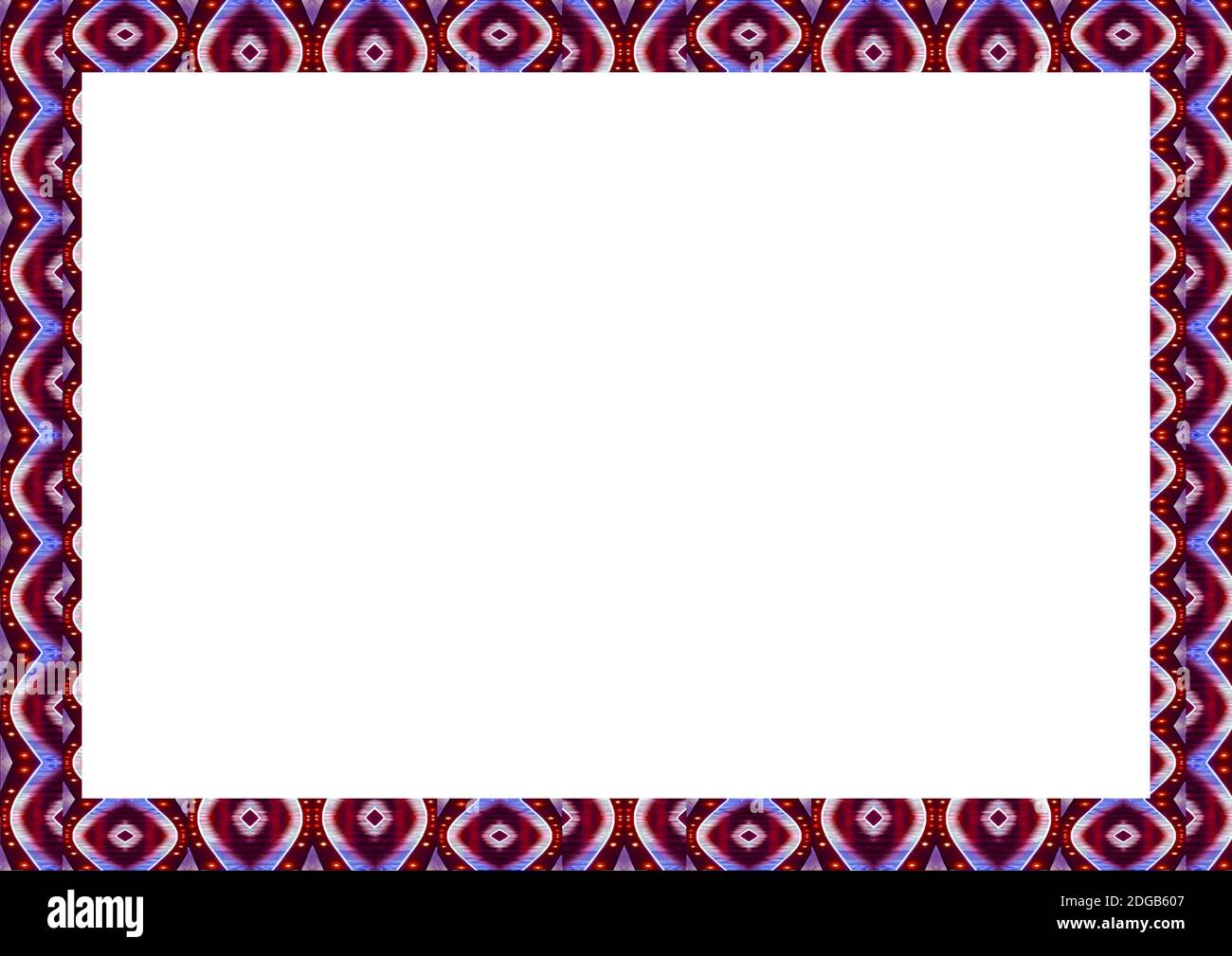 Landscape Frame with Geometric Patterned Borders Stock Photo - Alamy